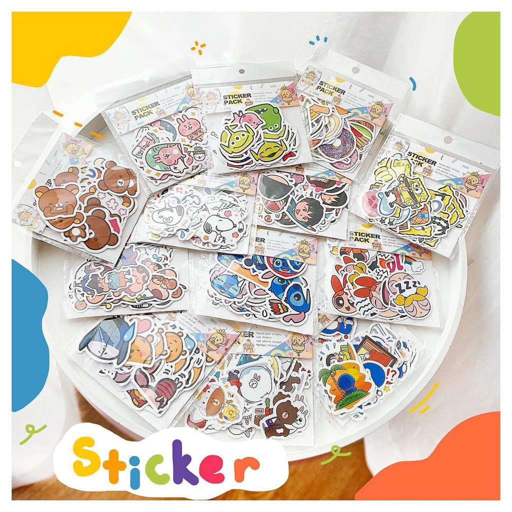 Cartoon Sticker Pack | Shopee Việt Nam