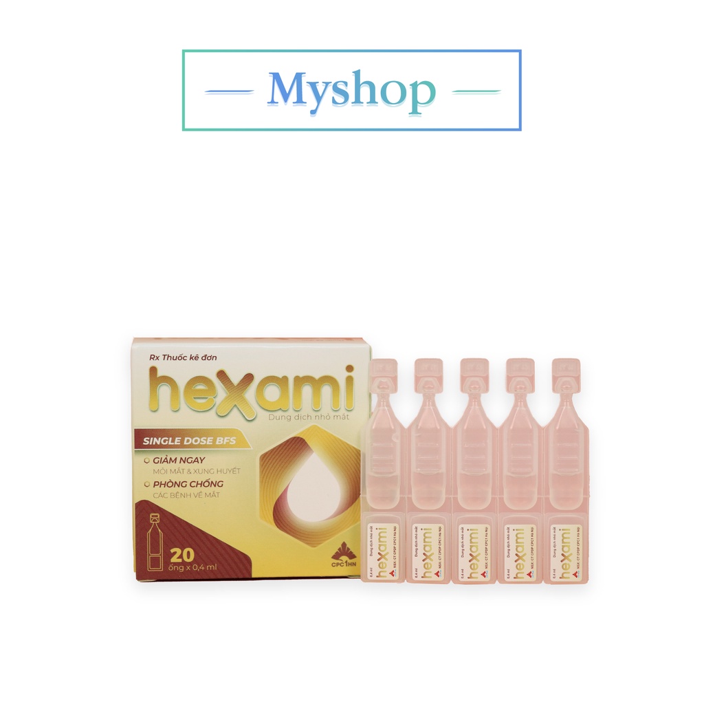 Dung dịch nhỏ dưỡng mắt Hexami hộp 20 tép 0.4 ml | Shopee Việt Nam