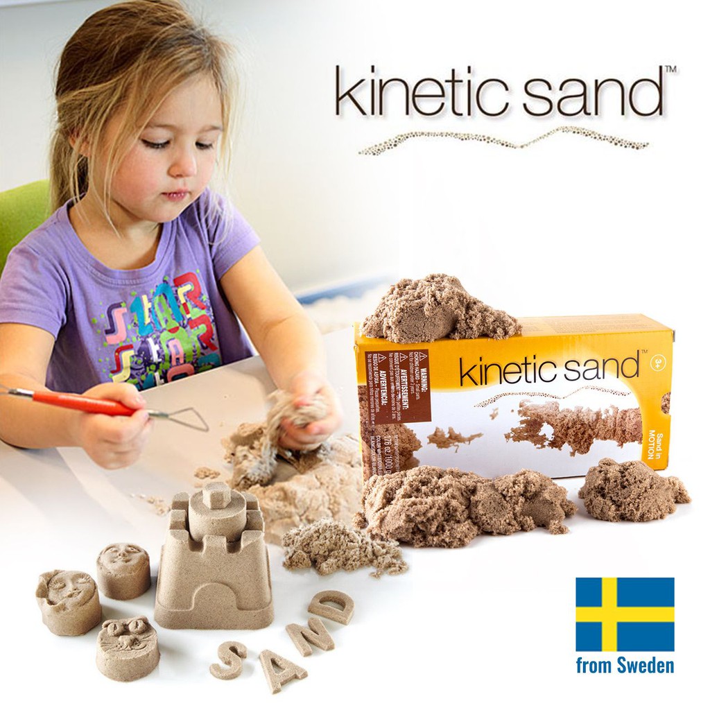 Cát động lực Kinetic Sand chính hãng Thụy Điển - Tặng kèm bộ khuôn chơi ...