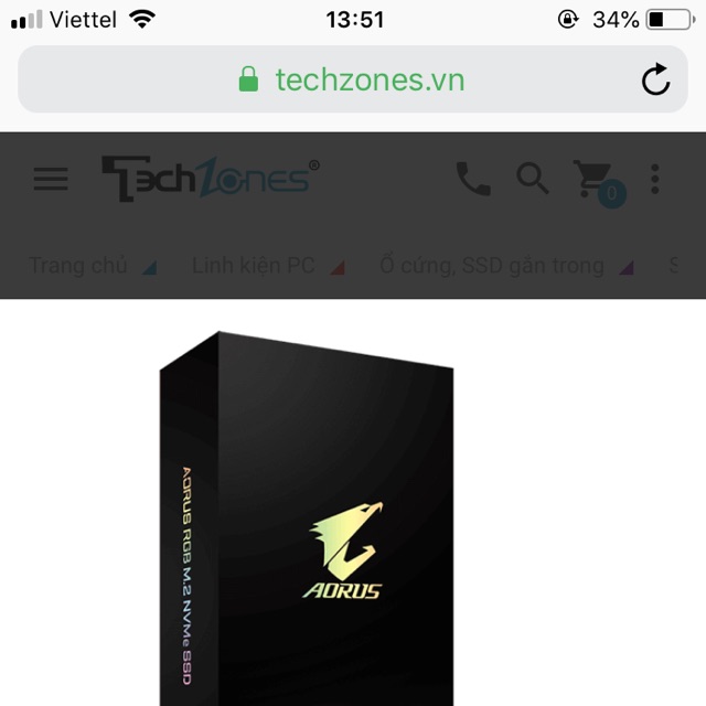 Ssd nvme Aorus 256G led RGB chính hãng bảo Gigabyte Bảo hành 36 tháng ...