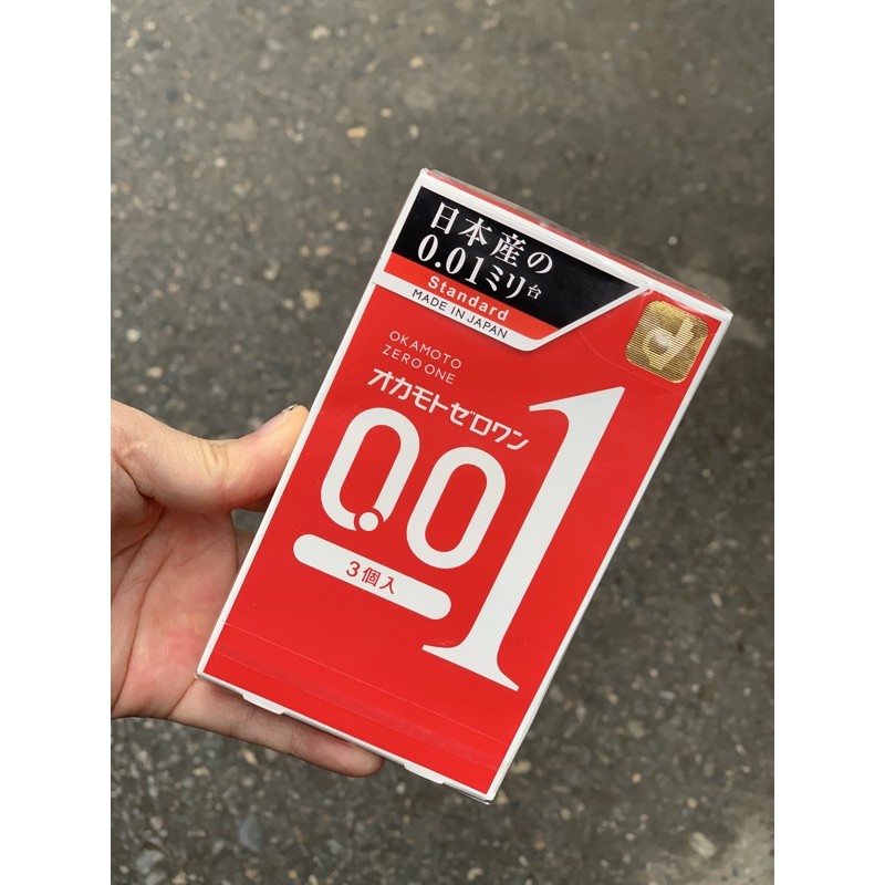 Bao cao su 0.01mm Nhật Bản siêu mỏng Okmoto( hộp 3 cái) | Shopee Việt Nam