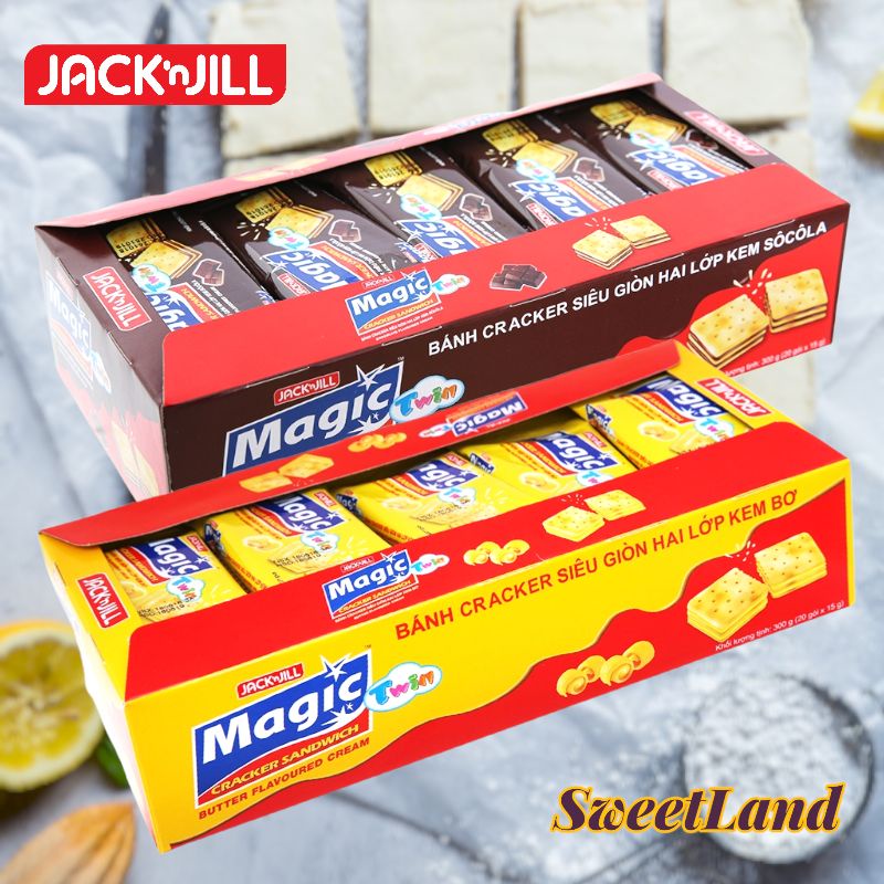 Bánh cracker 2 lớp kem Magic Twin hộp 300g | Shopee Việt Nam