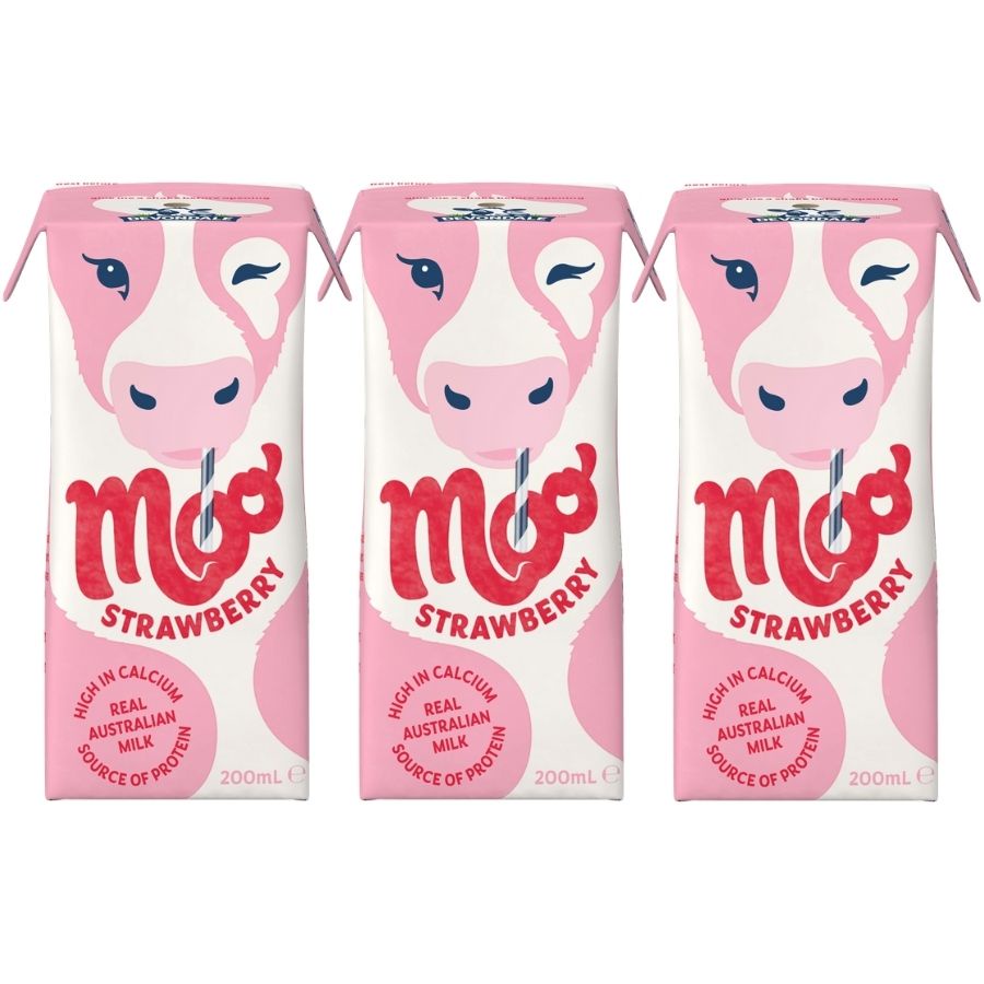 Thùng 24 Hộp Sữa Devondale Dâu Giàu Canxi 200ml - Devondale Moo - Sữa ...