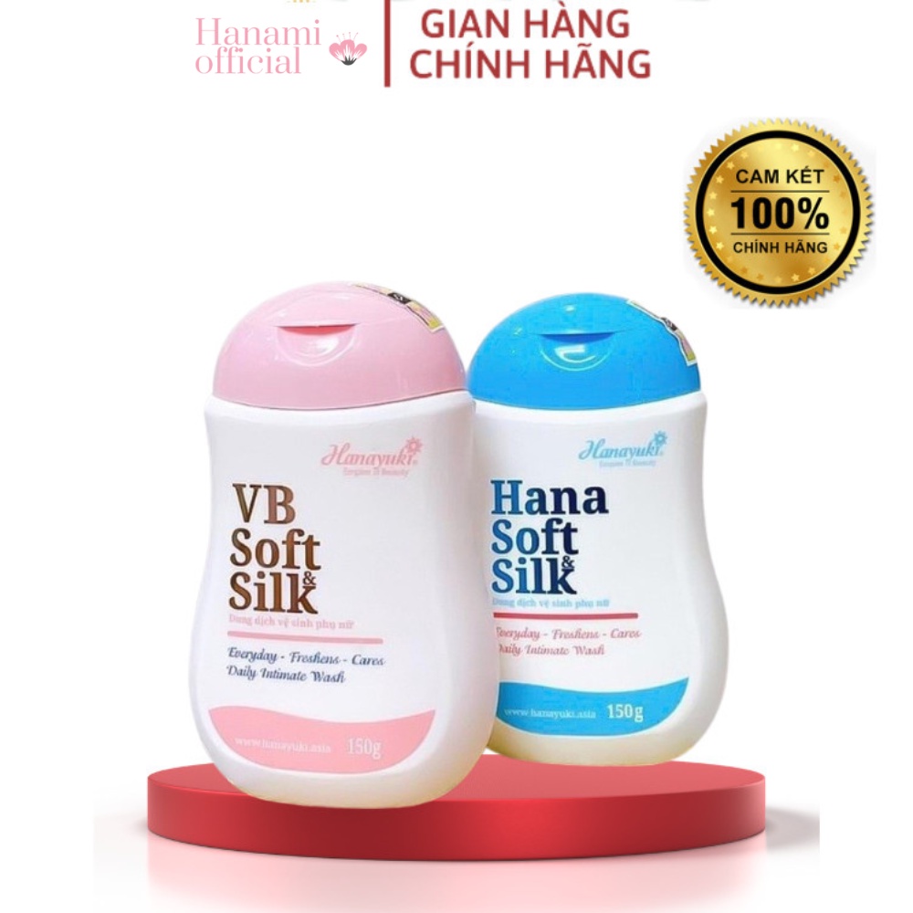 (CHÍNH HÃNG) Dung dịch vệ sinh Hana Soft Silk 150g se khít làm hồng ngừa mụn Hanami official ...