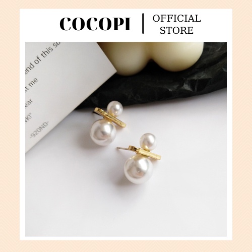Bông Tai, Khuyên Tai ngọc trai nhân tạo hình trái bí COCOPI Accessories - BT049 | Shopee Việt Nam
