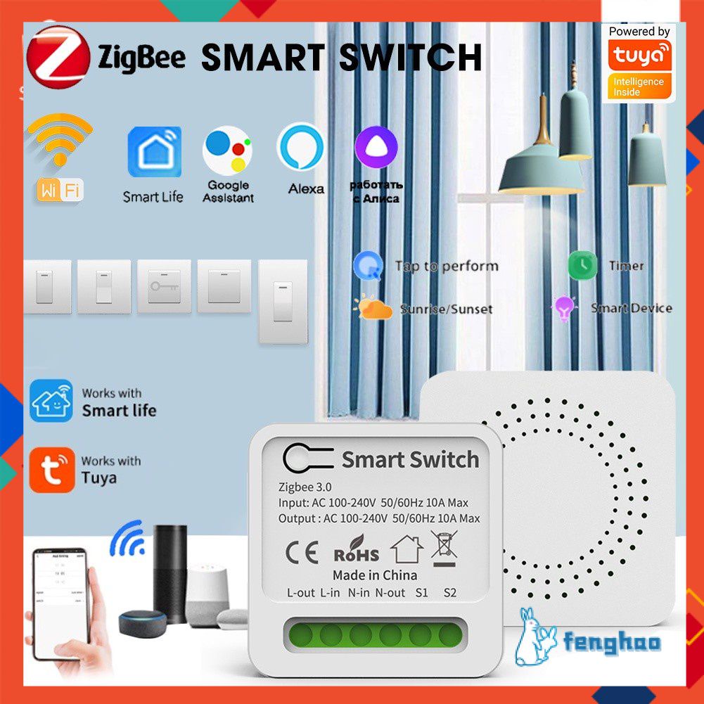 Tuya Wifi/Zigbee 3.0 Công Tắc 10a/16a Điều Khiển Từ Xa Chặn Làm Việc ...