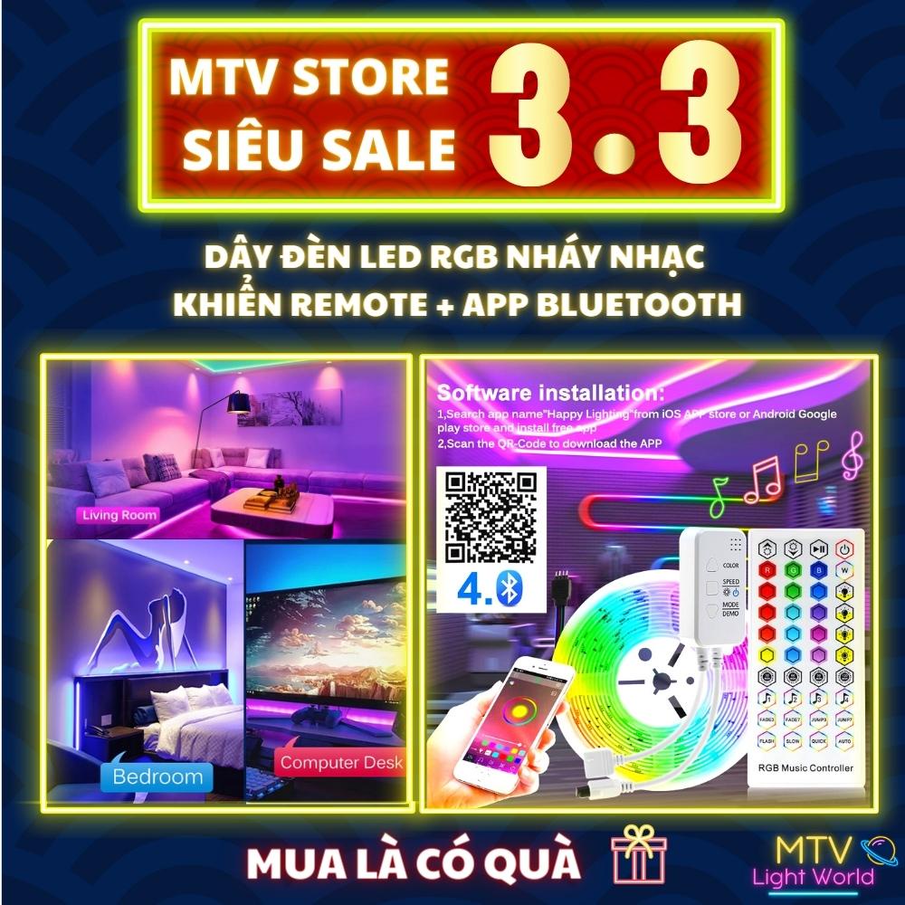 Đèn led trang trí TikTok - Đèn led RGB 5050 nháy nhạc khiển app Bluetooth và remote xịn xò - MTV ...