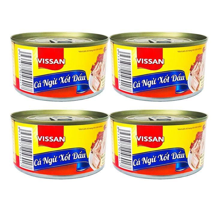 Combo 4 Cá Ngừ Xốt Dầu Vissan Hộp 170g ( date 2024) | Shopee Việt Nam