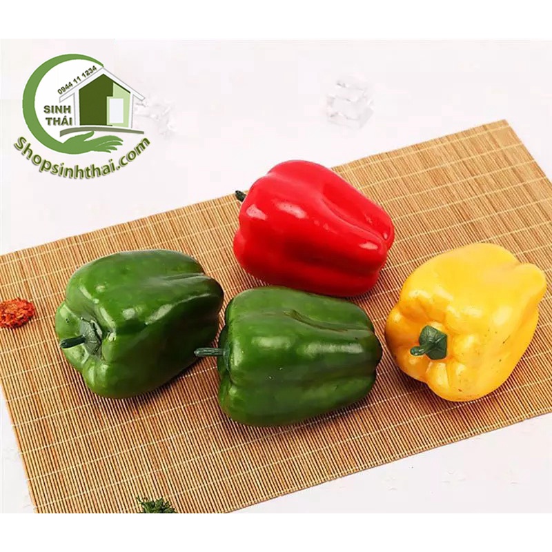 Trái ớt chuông xanh, đỏ, vàng - quả ớt đà lạt - Trái cây rau củ quả giả ...