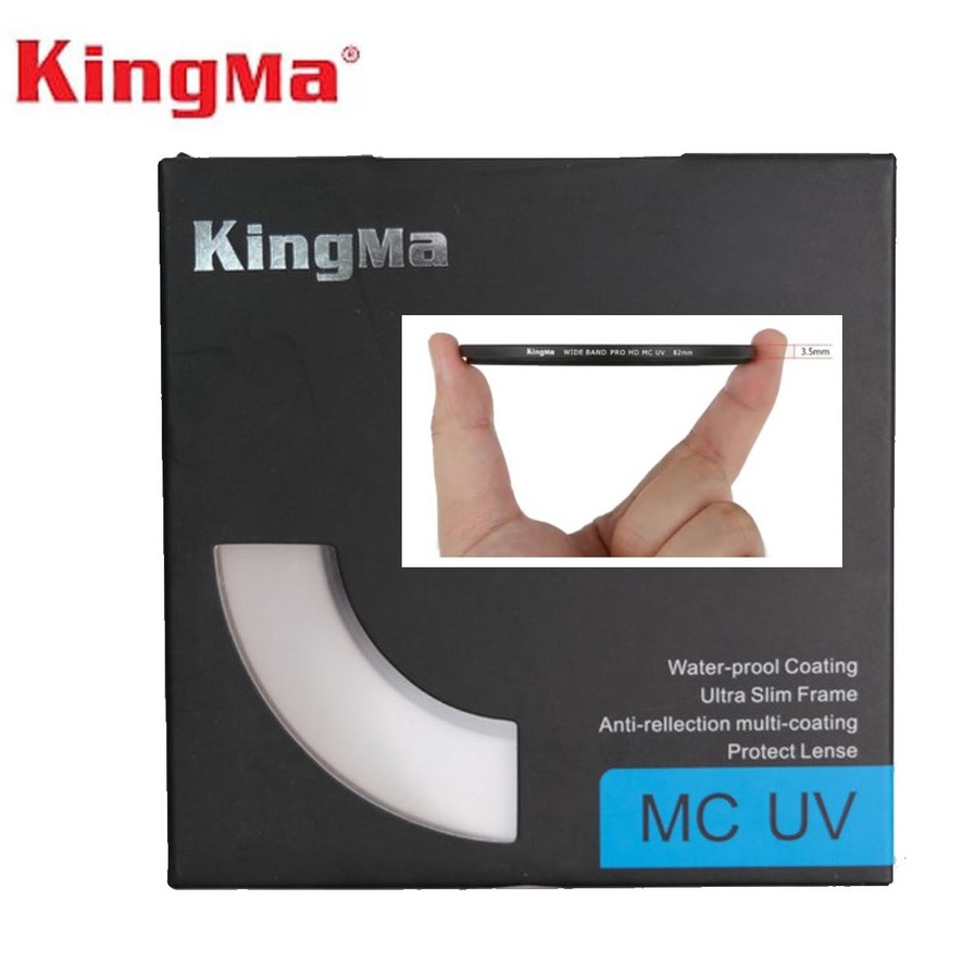 Kính lọc Kingma MC UV 46mm, 49mm, 52mm, 55mm, 58mm, 62mm, 67mm, 72mm, 77mm, 82mm | Shopee Việt Nam