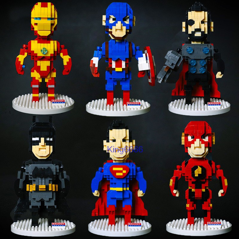 xếp hình super hero minifigures lắp ráp ironman batman người nhện ...