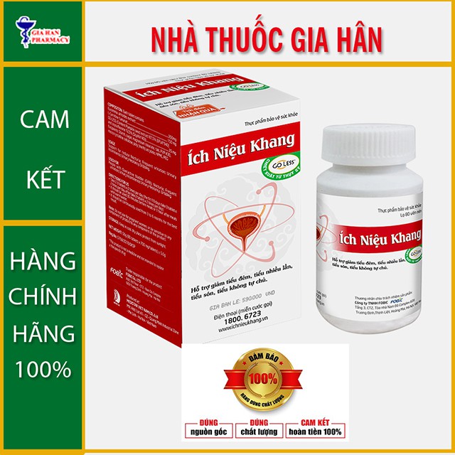 Ích Niệu Khang (80 viên)- Tiểu Nhiều Lần Do Bàng Quang Tăng Hoạt (OAB ...
