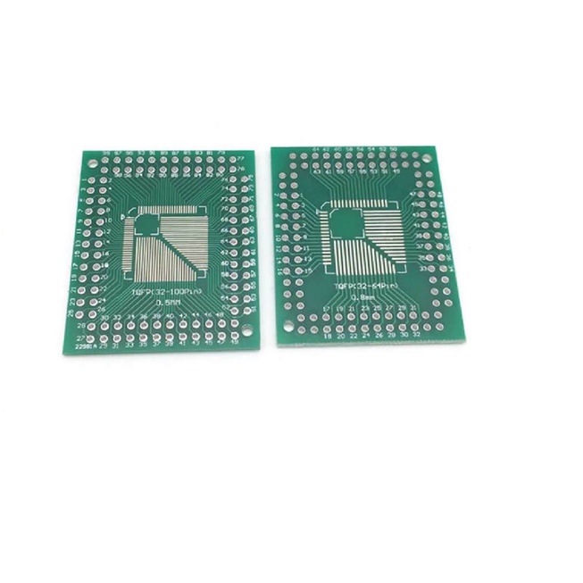 Mạch Chuyển Đổi Qfp / Tqfp / Lqfp / Fqfp 32 / 44 / 64 / 80 / 100 Sang Dip 2.54mm 0.5mm 0.8mm Pcb ...