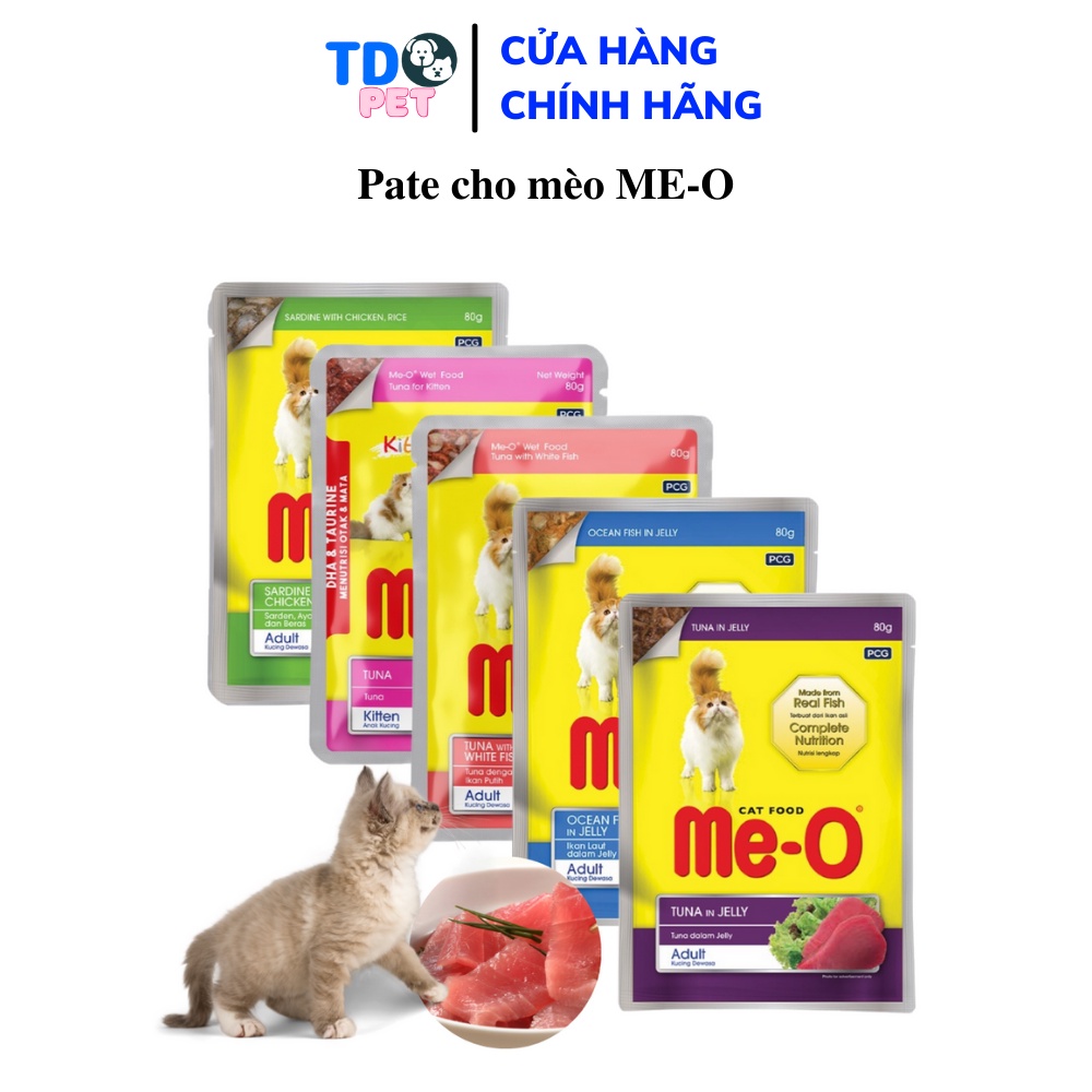 Pate cho mèo ME-O 80g TDPET nhiều vị phong phú bổ dưỡng kích thích vị ...