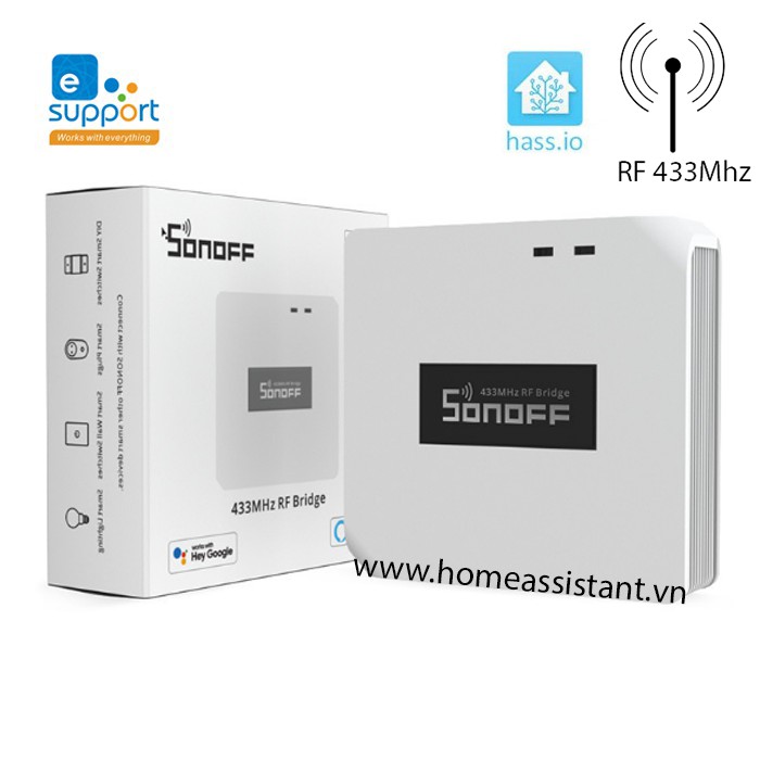 Trung Tâm Điều Khiển Báo Động Sóng RF 433Mhz Wifi Sonoff RF Bridge R2 ...