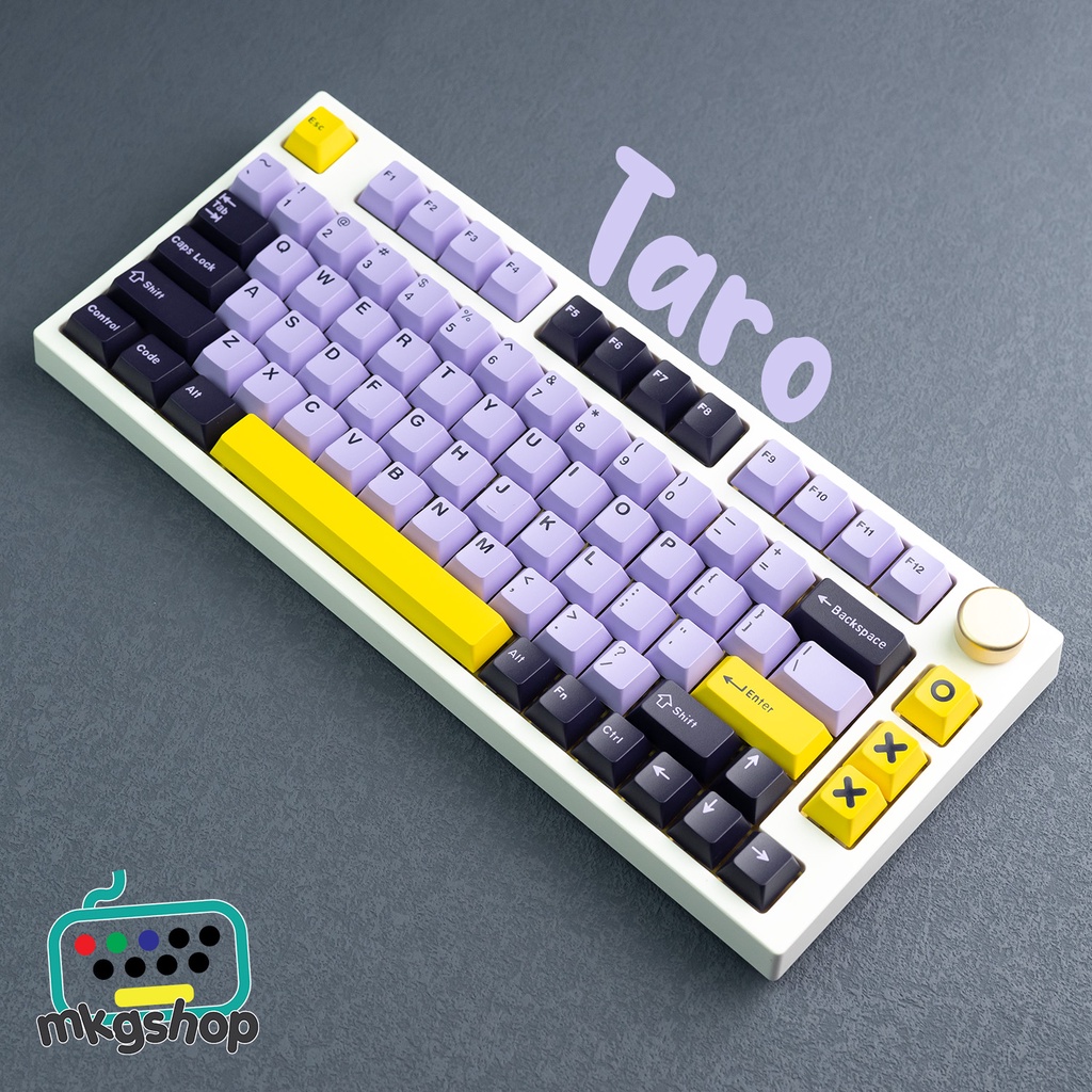 Keycap CMK Taro, in doubleshot màu cực đẹp, 173 nút bàn phím cơ, cherry ...