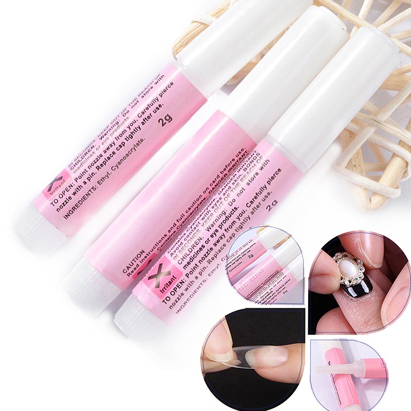 Keo mini dán móng giả, nail box ,tuýp nhỏ 2g,Sét 10 lọ | Shopee Việt Nam