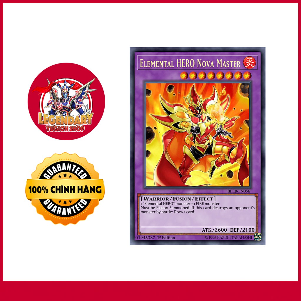 [Thẻ Bài Yugioh Chính Hãng] Elemental Hero Nova Master | Shopee Việt Nam