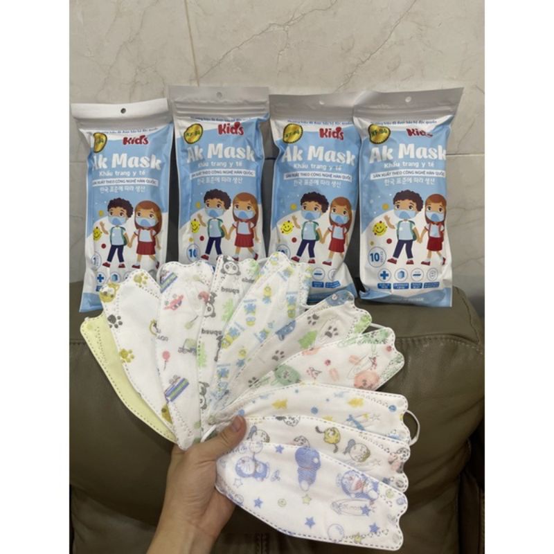 [giá sỉ] Combo 50 cái khẩu trang trẻ em KF94 AK Mask cho bé từ 4-10 ...