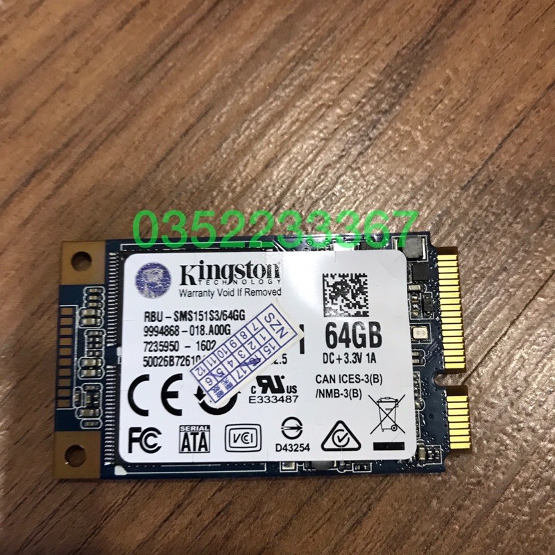 Ổ cứng SSD msata 64G kingston cũ | Shopee Việt Nam