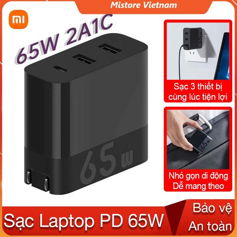 Củ sạc nhanh 65w Xiaomi ZMI HA835 chuẩn PD 3 cổng sạc 2A1C | Shopee Việt Nam