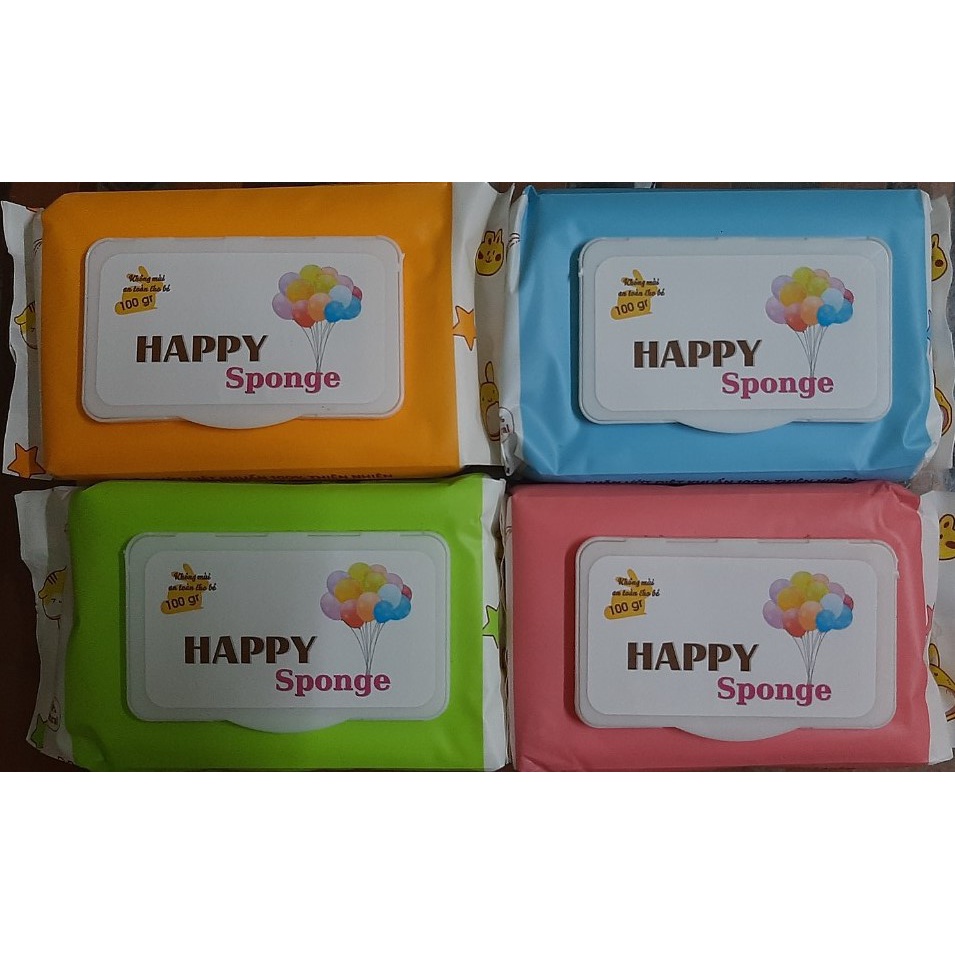 Giấy/Khăn ướt Happy Sponge không mùi 100gr an toàn cho bé | Shopee Việt Nam