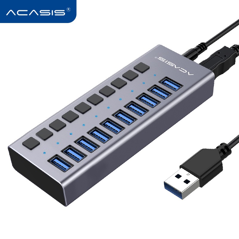 Acasis HUB Chia 10 Cổng USB 3.0 Tốc Độ Cao 5Gbps | Shopee Việt Nam