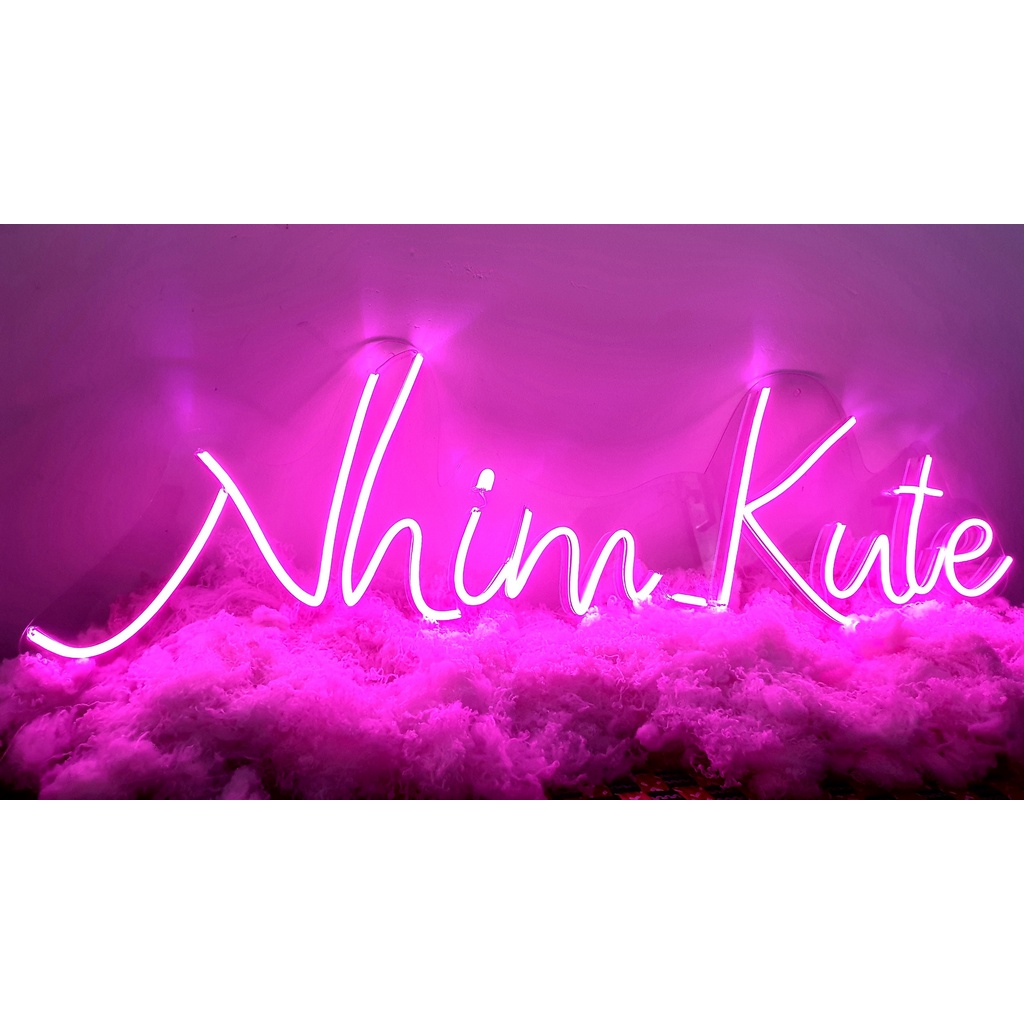 Led neon theo yêu cầu Đèn Led Neon chữ- Neon theo tên thiết kế decor ...