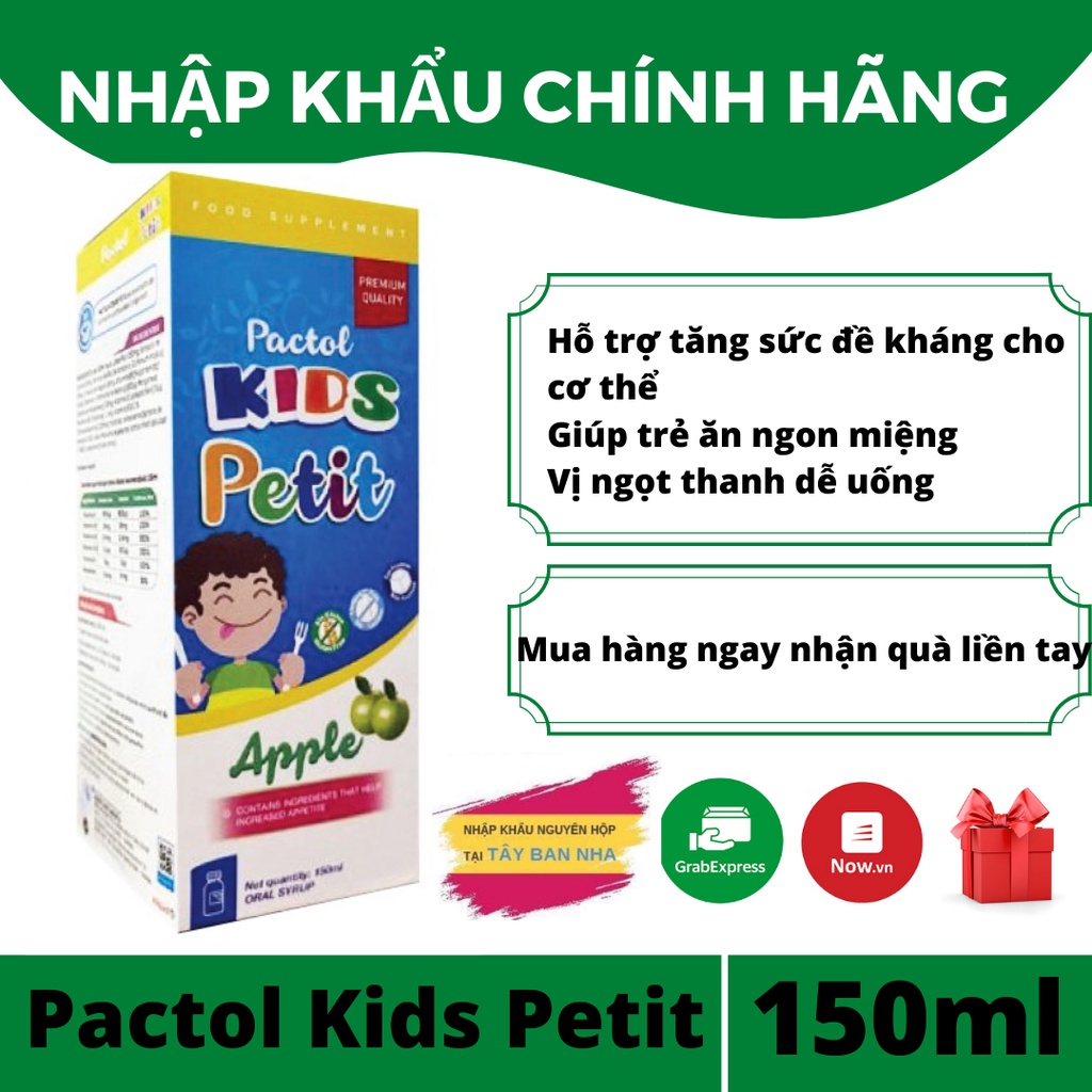 PACTOL KIDS PETIT GIÚP BÉ ĂN NGON, TĂNG SỨC ĐỀ KHÁNG (150ml) | Shopee ...
