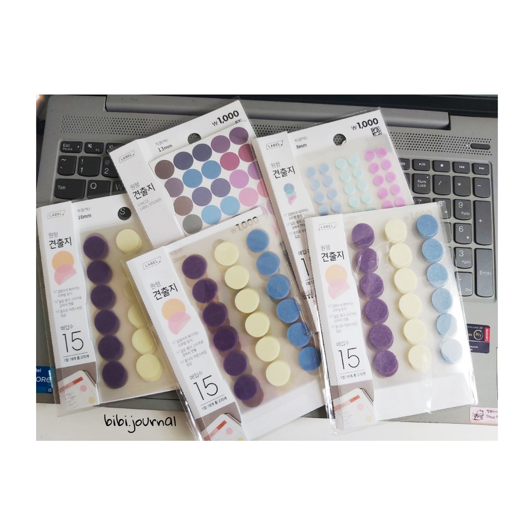 [sẵn] sticker tròn trang trí Daiso | Shopee Việt Nam