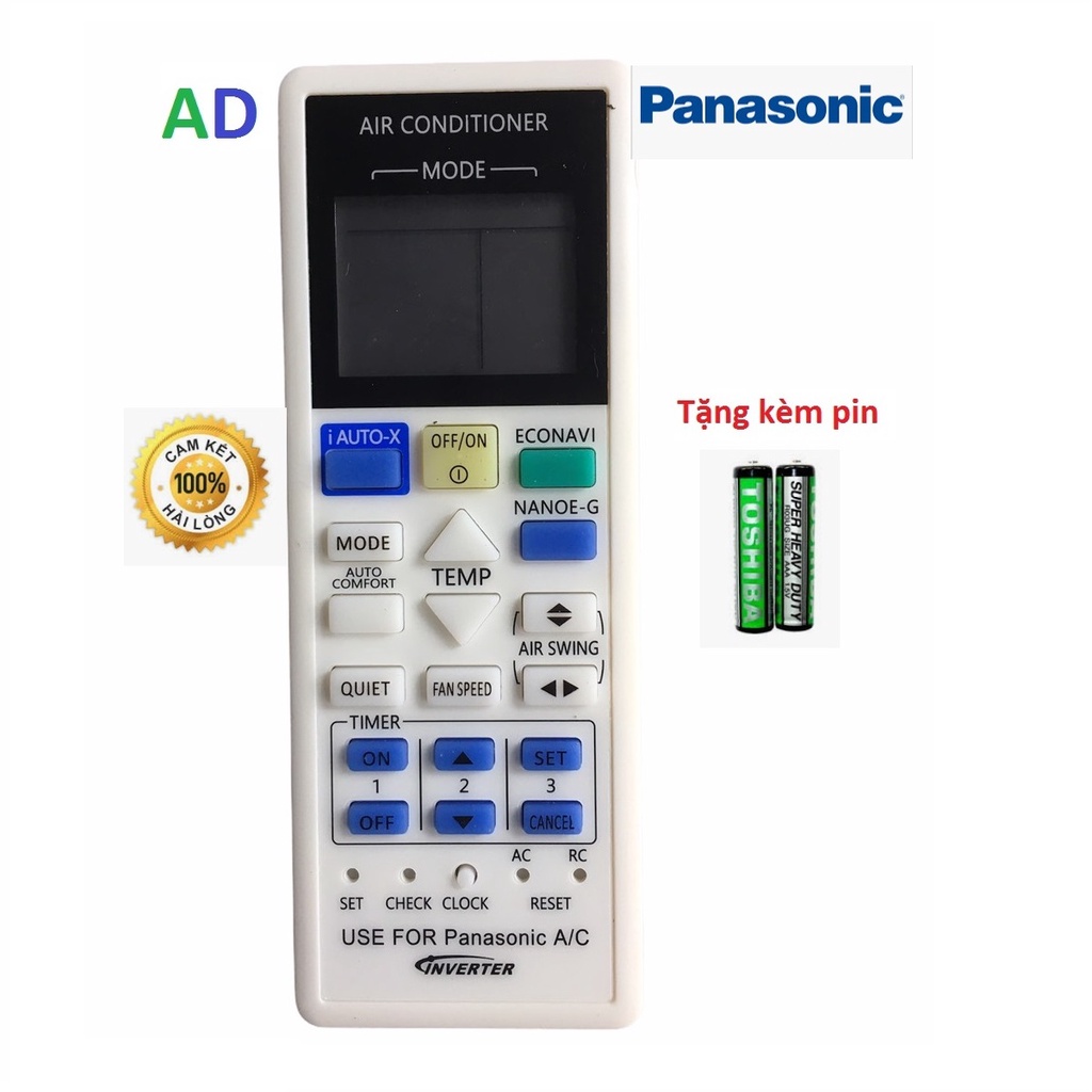 ĐIỀU KHIỂN ĐIỀU HÒA PANASONIC iAUTO-X ECONAVI INVERTER - A75C4143 ...