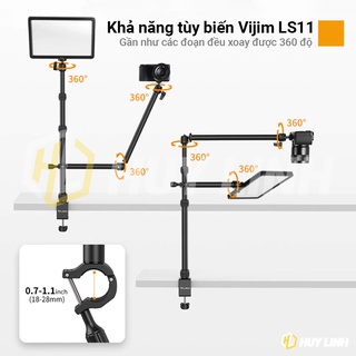 Tay Arm kẹp bàn VIJIM LS11 quay Topshot - Gắn phụ kiện Micro, Máy ảnh ...