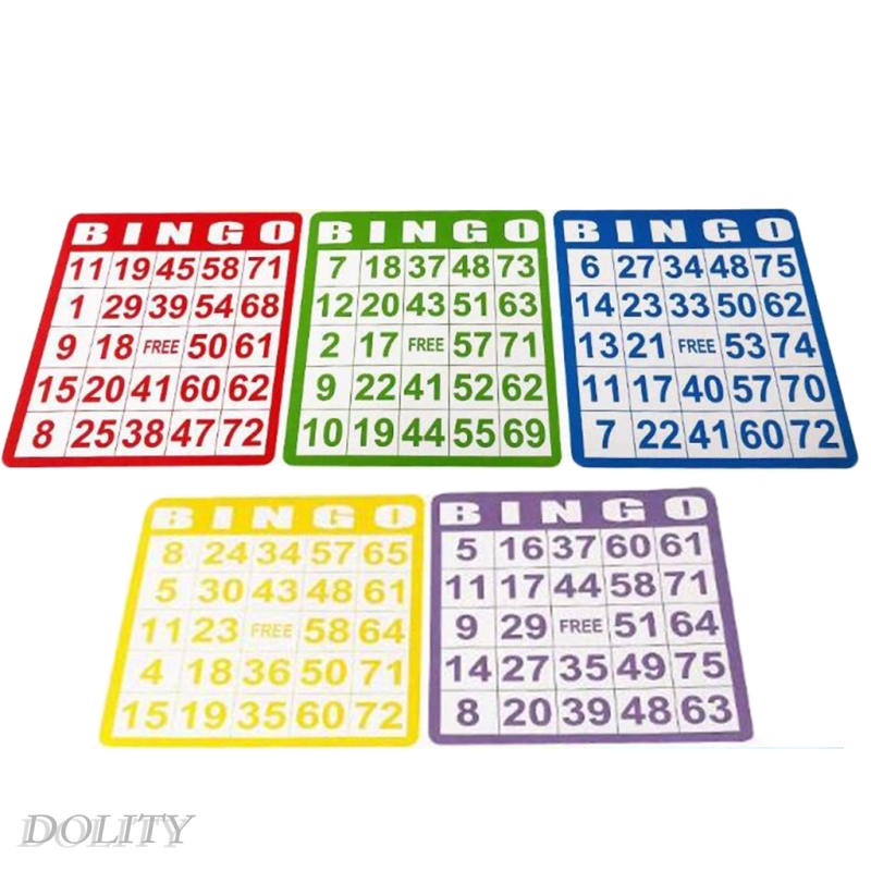 [Dolity] 100 Thẻ Bingo Giấy Bingo 5 Màu | Shopee Việt Nam
