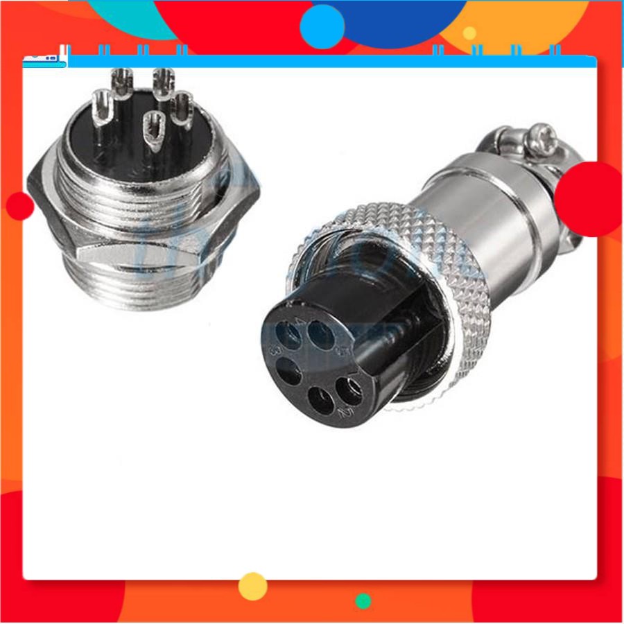 Combo Bộ Đầu Jack Tay Hàn 5 Chân GX16-5P ( 1 Đực - 1 Cái ) | Shopee Việt Nam