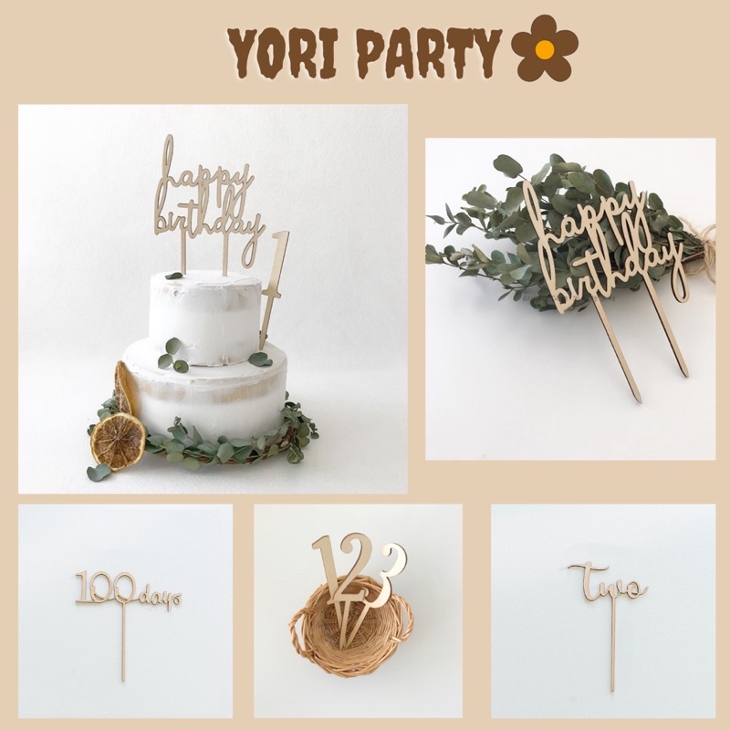 Bộ Chữ Số Gỗ Happy Birthday Trang Trí Bánh Kem - Yori Party | Shopee ...