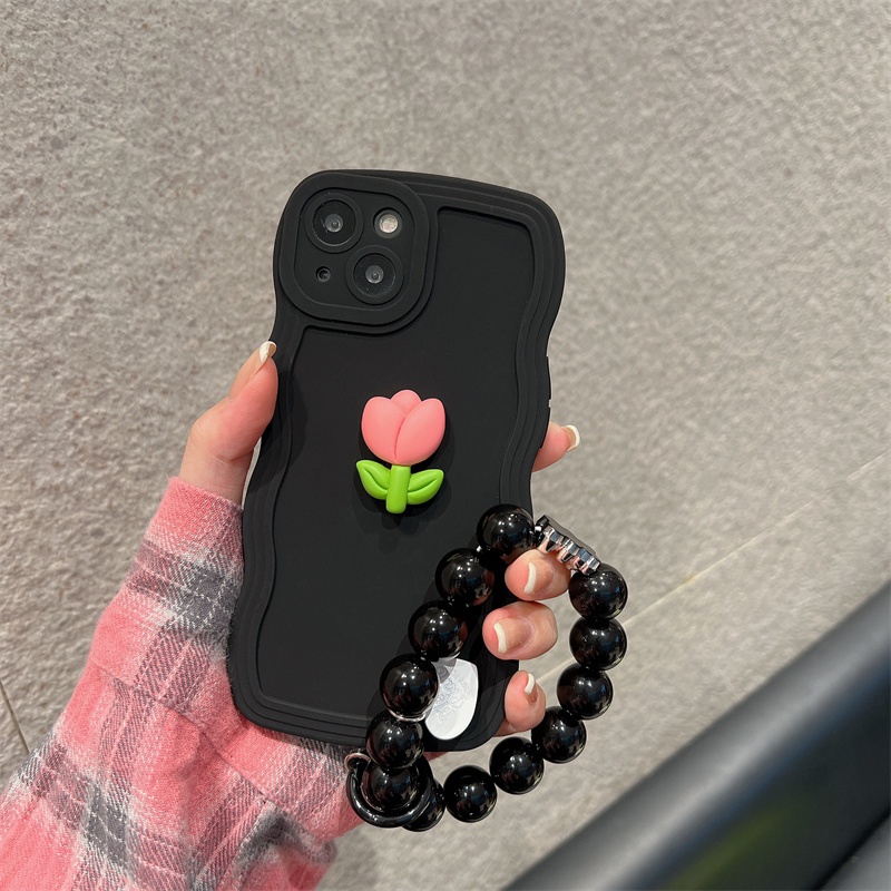 Ốp Điện Thoại Silicon Dẻo Đính Hạt Hình Hoa Tulip 3D Cho Samsung Galaxy J6 J4 Plus J6 + J4 ...