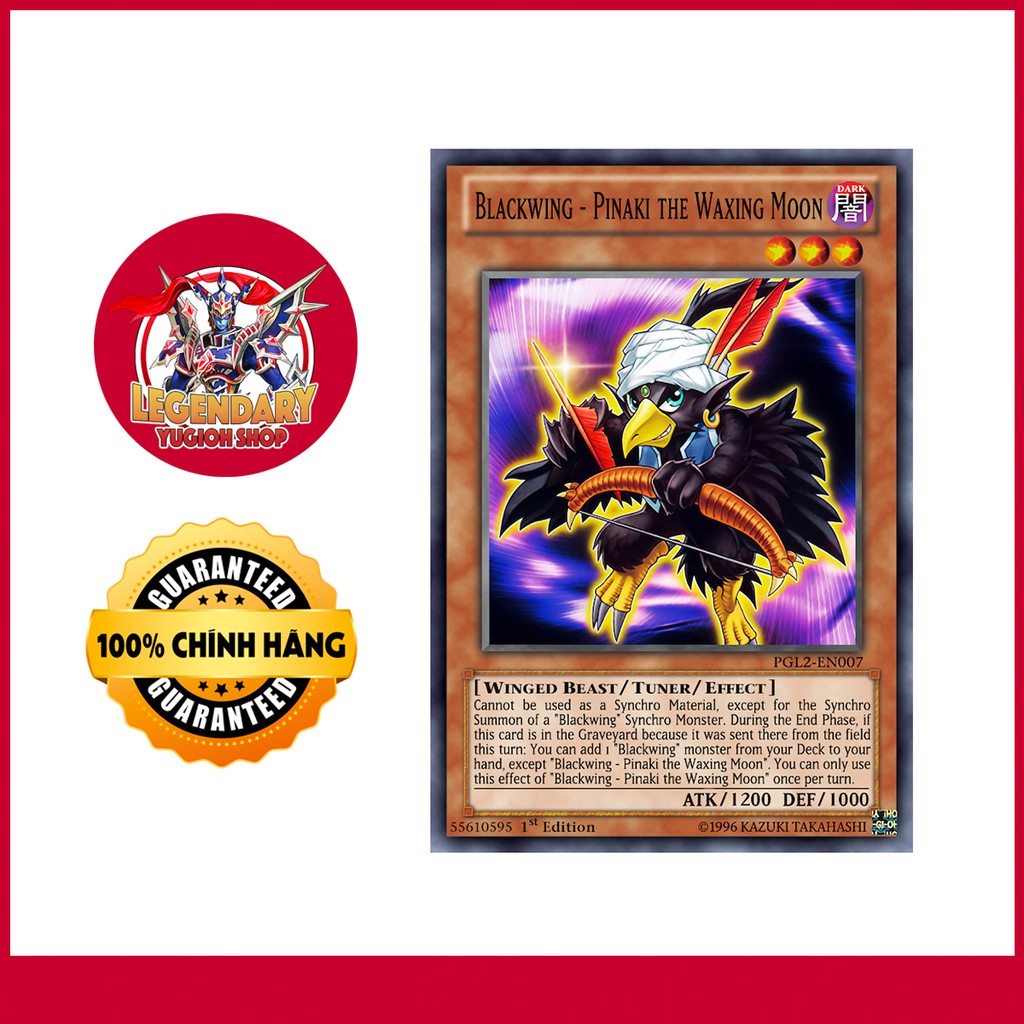 [Thẻ Bài Yugioh Chính Hãng] Blackwing - Pinaki The Waxing Moon | Shopee ...