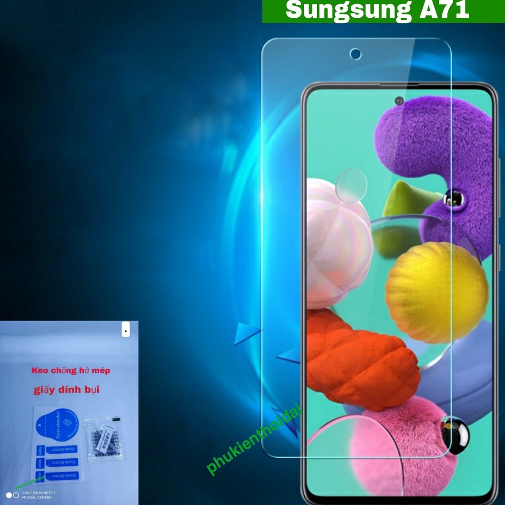 Cường lực Samsung A71 / M51 / A34 5G / A54 5G / A72 5G / A73 5G trong suốt loại tốt 9H / 2.5D ...