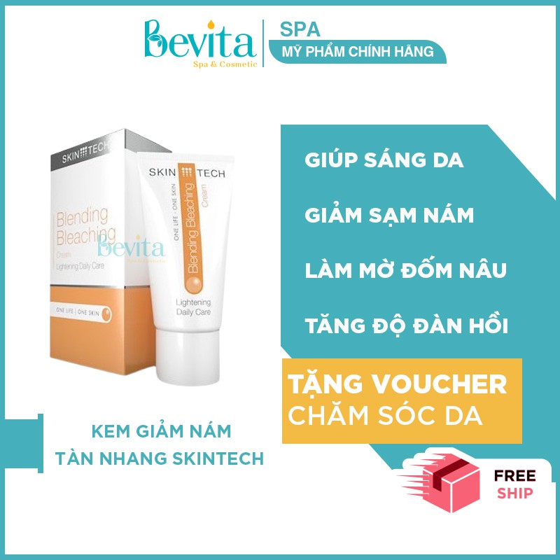 Kem giảm nám, tàn nhang Skintech Blending Bleaching Cream 50ml. Kem mờ đốm nâu Skintech - Bevita ...