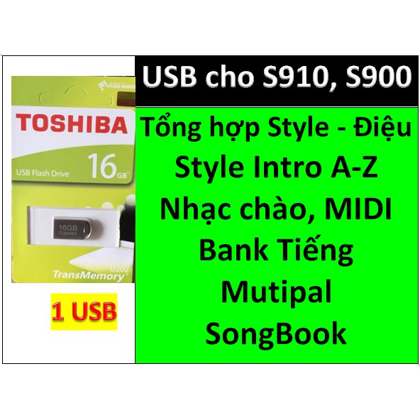 USB mini cho đàn organ yamaha PSR-S900 và S910 Style, nhạc chào, songbook, midi + Full dữ liệu ...