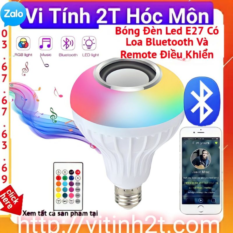 Bóng Đèn Led E27 Có Loa Bluetooth Và Remote Điều Khiển | Shopee Việt Nam