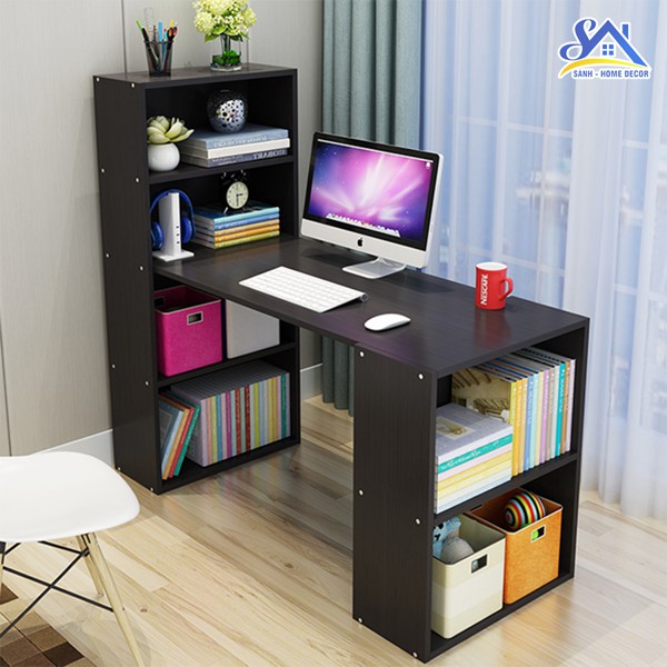 Bàn làm việc có kệ gỗ | Shopee Việt Nam