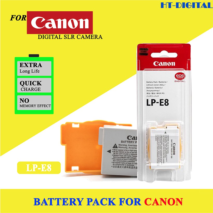 Pin máy ảnh Canon LP-E8 for Canon 550D 600D 650D 700D | Shopee Việt Nam