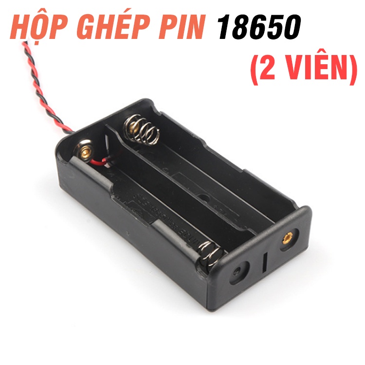 Hộp đựng pin 18650 2 viên 3.7v mắc nối tiếp có dây | Shopee Việt Nam