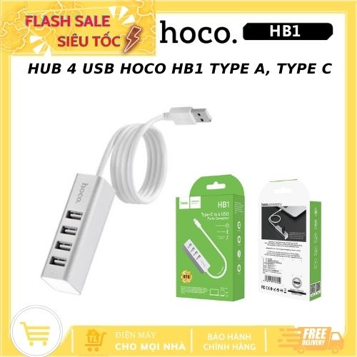 Bộ Chuyển Đổi Hoco HB1 Type-C sang 4 Cổng USB 2.0 - Hàng chính hãng | Shopee Việt Nam
