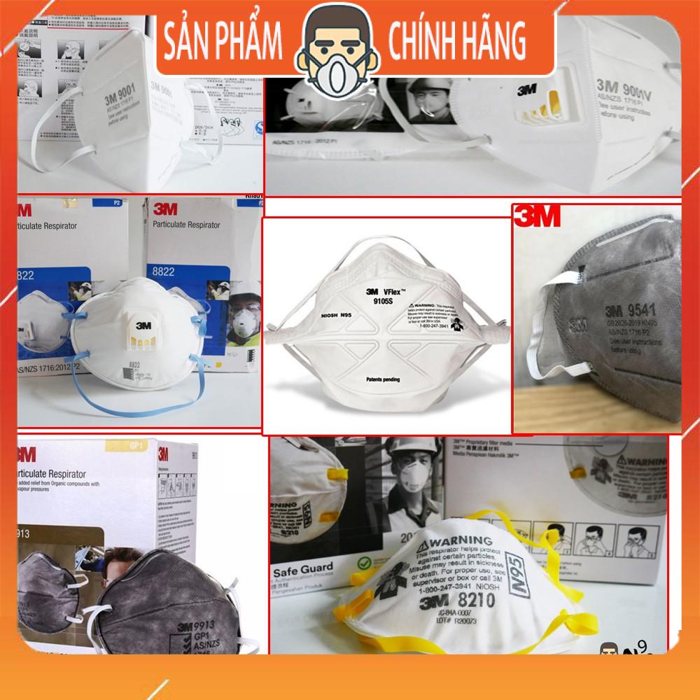 Khẩu trang 3M 9001, 9002, 9001V, 9541V, 8247, 9041, 9042, 9913, 8210 ...