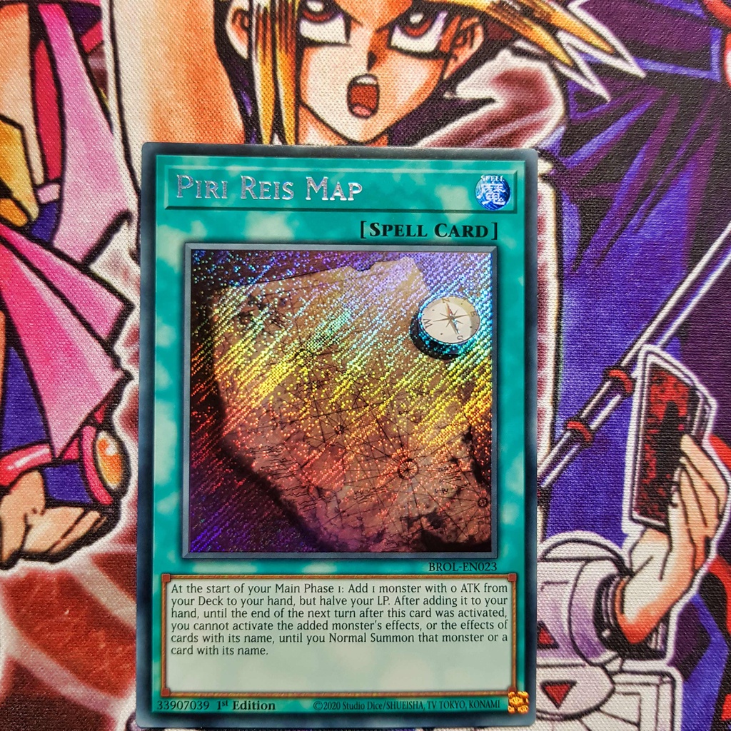 Thẻ bài Yugioh chính hãng | Piri Reis Map | BROL Secret rare. | Shopee Việt Nam