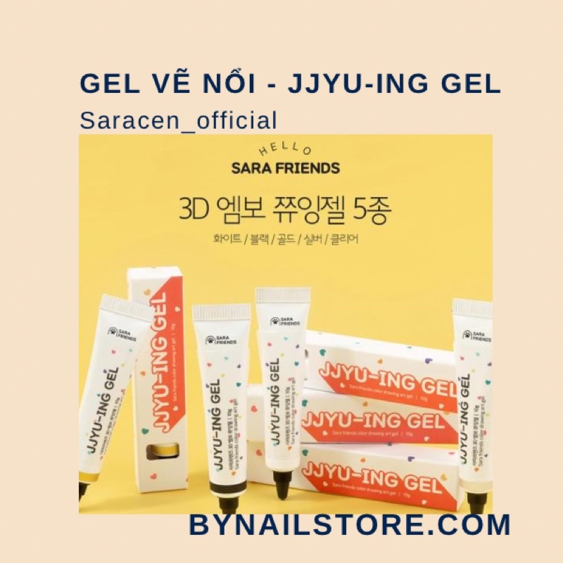 [Sacaren_official] Gel vẽ nổi 3D JJYU-ING GEL cao cấp Hàn Quốc (tuýp ...