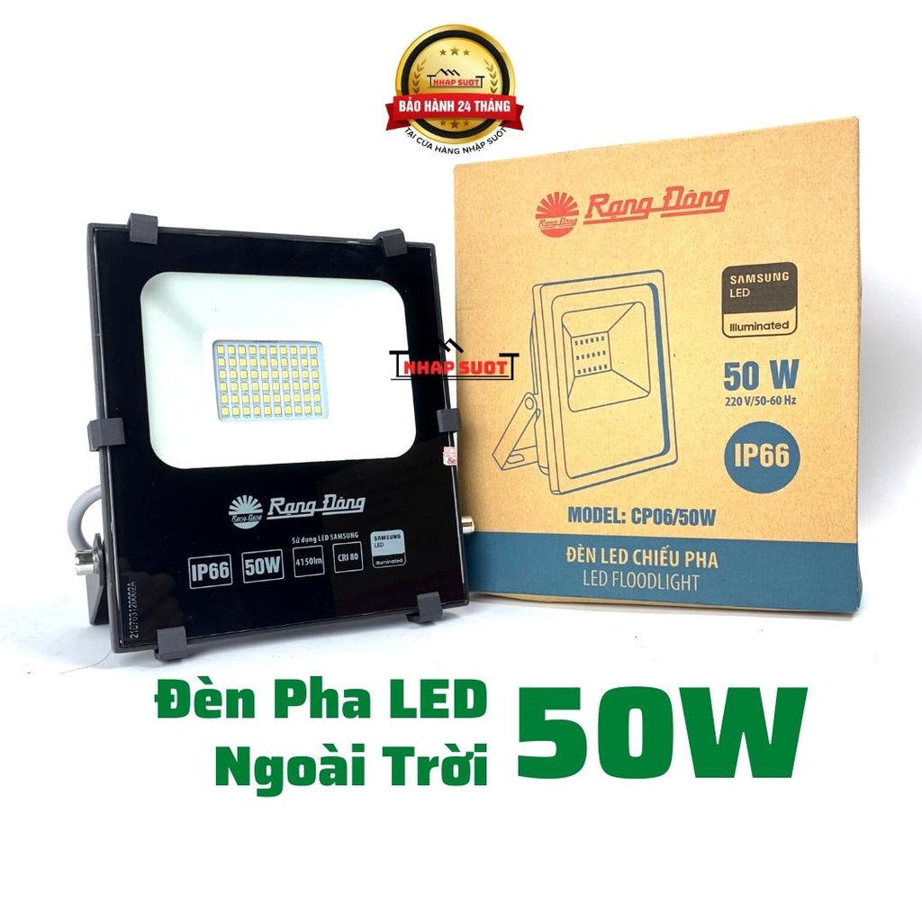 Đèn chiếu pha LED Rạng Đông chiếu hắt 20W, 30W, 50W có thể lắp ngoài trời chịu nước IP66 (CP06 ...
