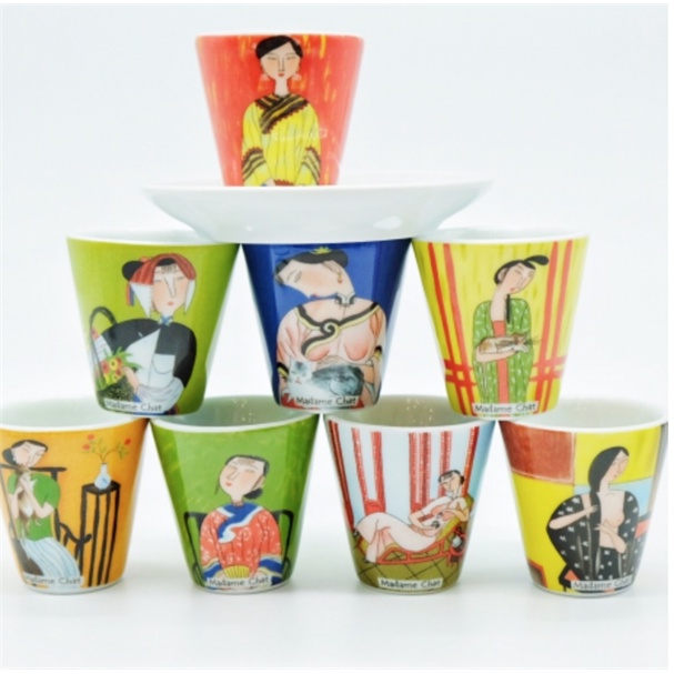 Bộ ly sứ Ancap Espresso Madam Chat Sogg (70ml) | Shopee Việt Nam